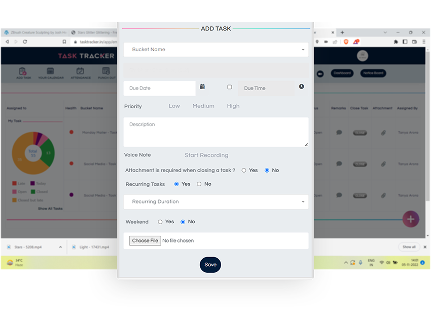 Task Tracker Features | Task Management At Your Fingertips