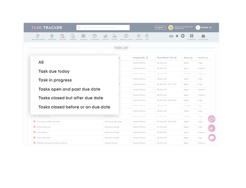 Task Tracker Features | Task Management At Your Fingertips